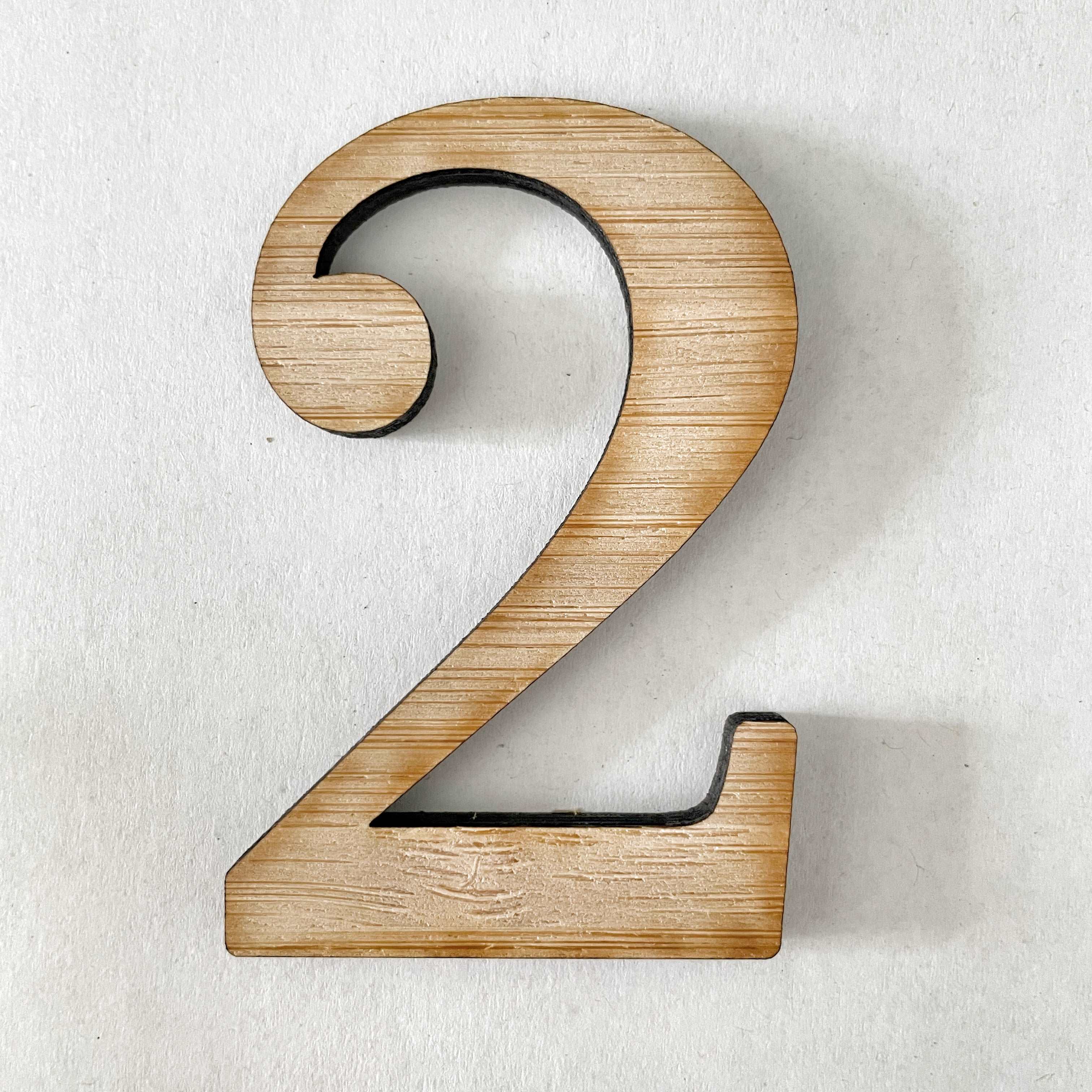 Bamboo Number 2 Cake Decoration Topper – Clever Crumb